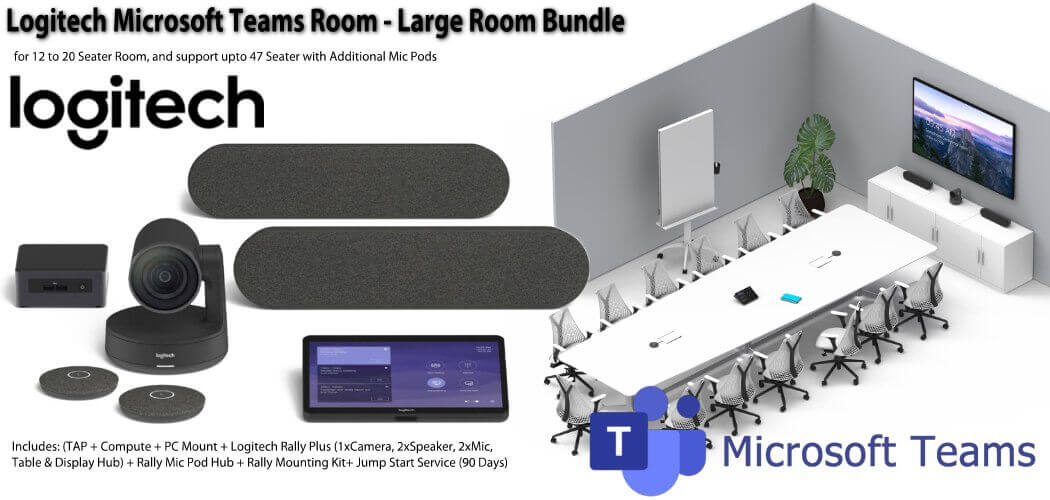 Logitech Room Solutions for Microsoft Teams Lrage Rooms - All you need